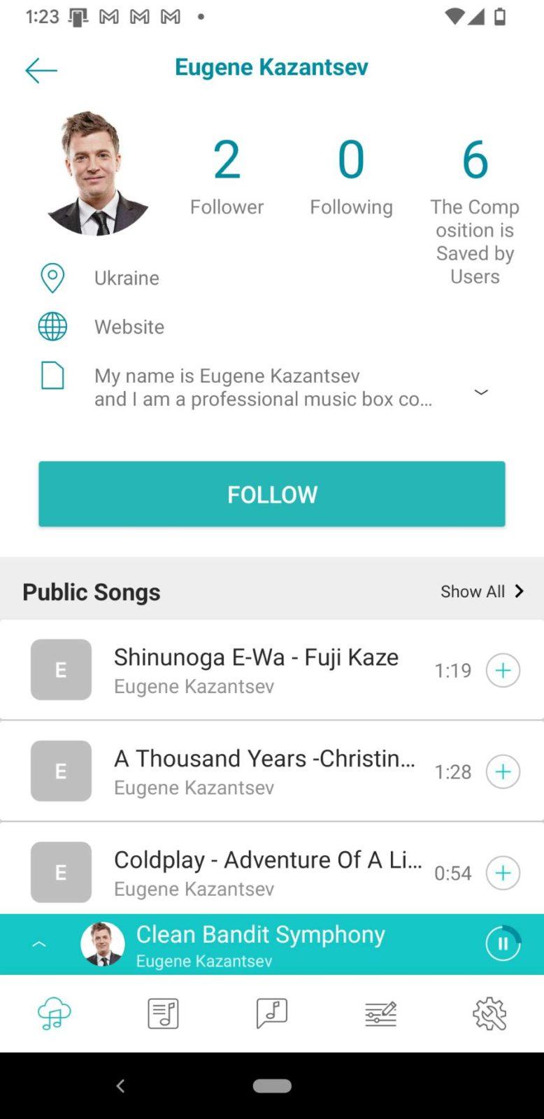 Eugene Kazantsev - 专业编曲师将顾客的音乐盒梦想用Muro Box 实现 - 智慧音乐盒Muro Box
